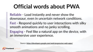 PWAs and their place in order @ Frontend.Sphere 2018 | PPT