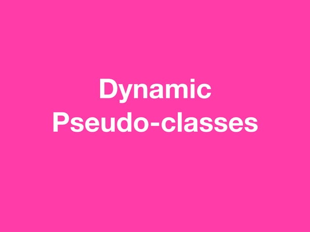 CSS Pseudo Classes | PPT