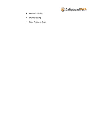 Front End Ui with React online training | Front End Ui with React training | SelfpacedTech | PDF