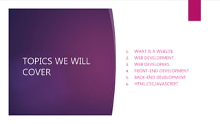 Front end web development | PPTX