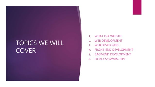 Front end web development | PPTX | Web Design and HTML | Internet