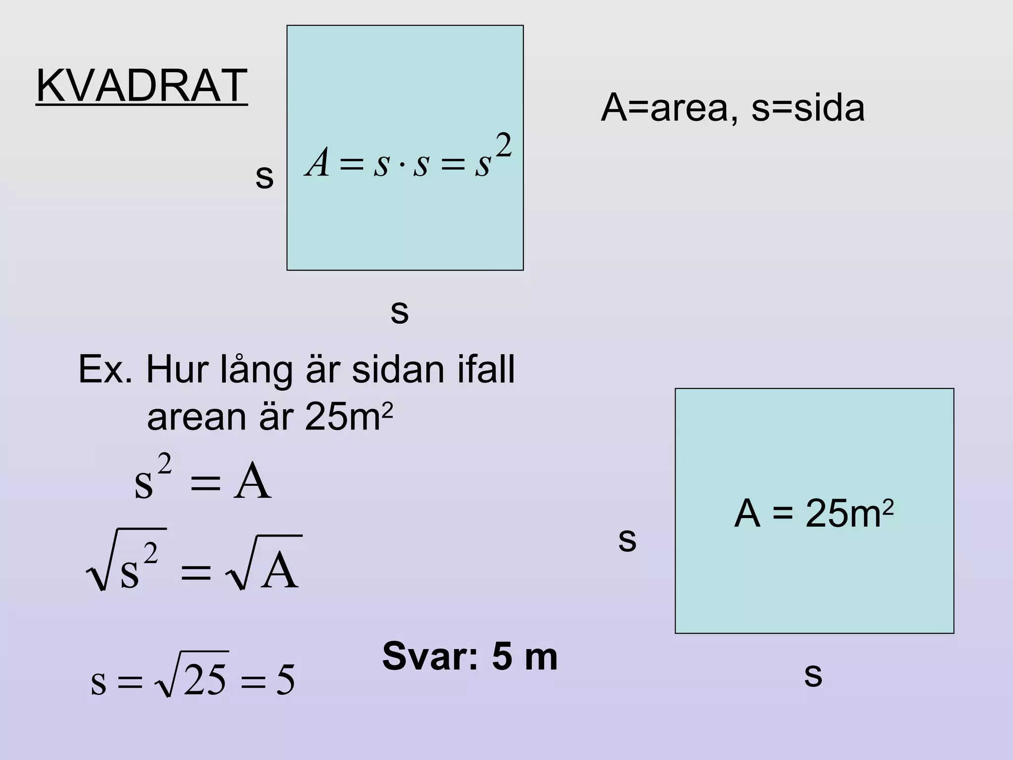 Kvadratrot och potensering | PPT