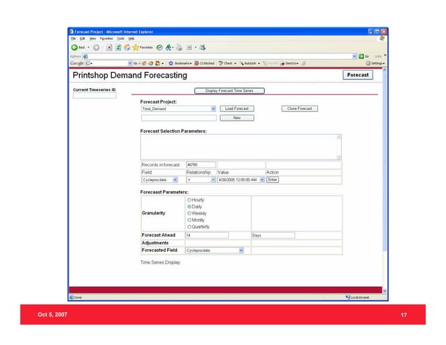 Methods And Applications For Demand Time Series Forecasting Ppt