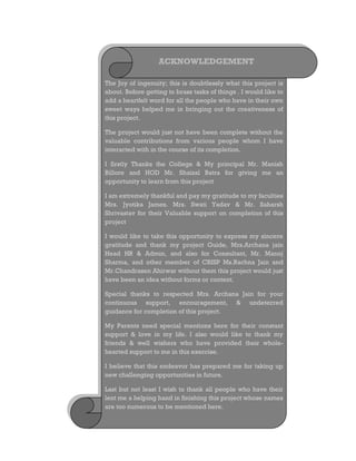 Summer Internship on Recruitment and Selection Front Pages | PDF