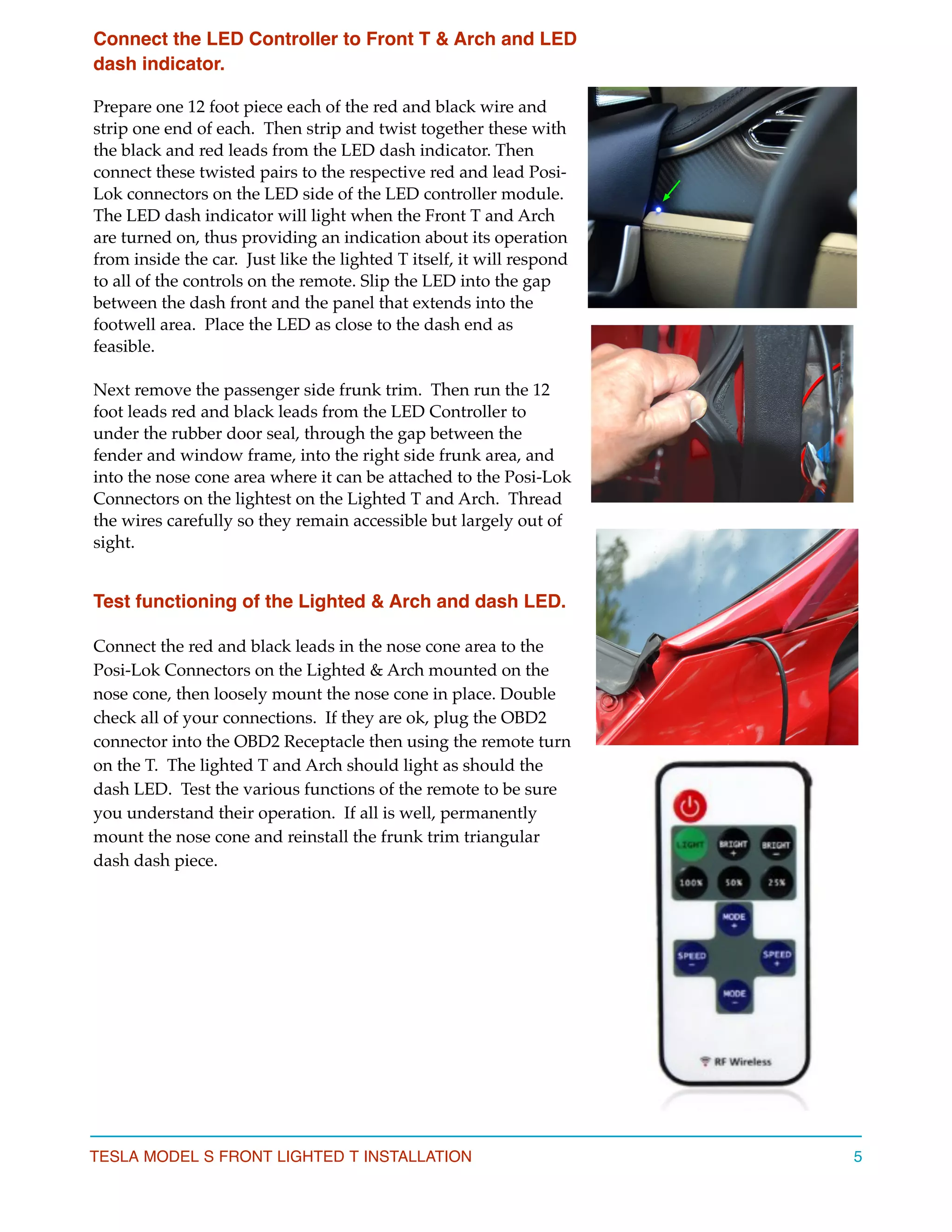 Front lighted T Installation Insructions | PDF