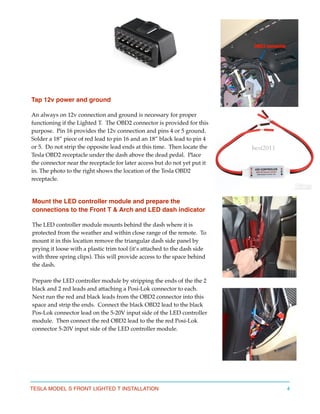 Front lighted T Installation Insructions | PDF
