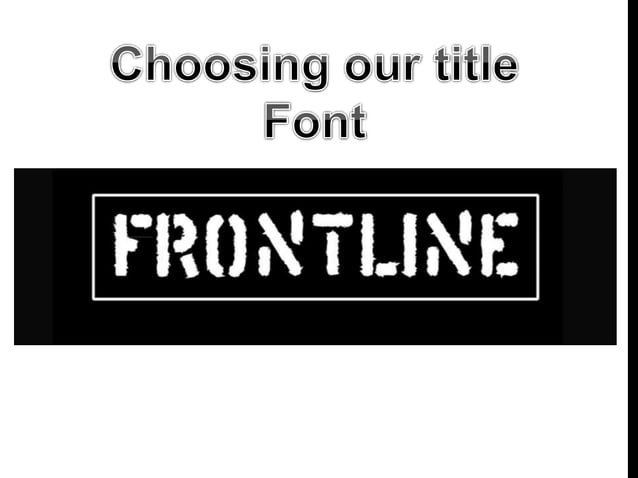 Frontline font | PPT