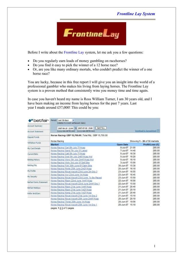 The Frontlinelay System | PDF