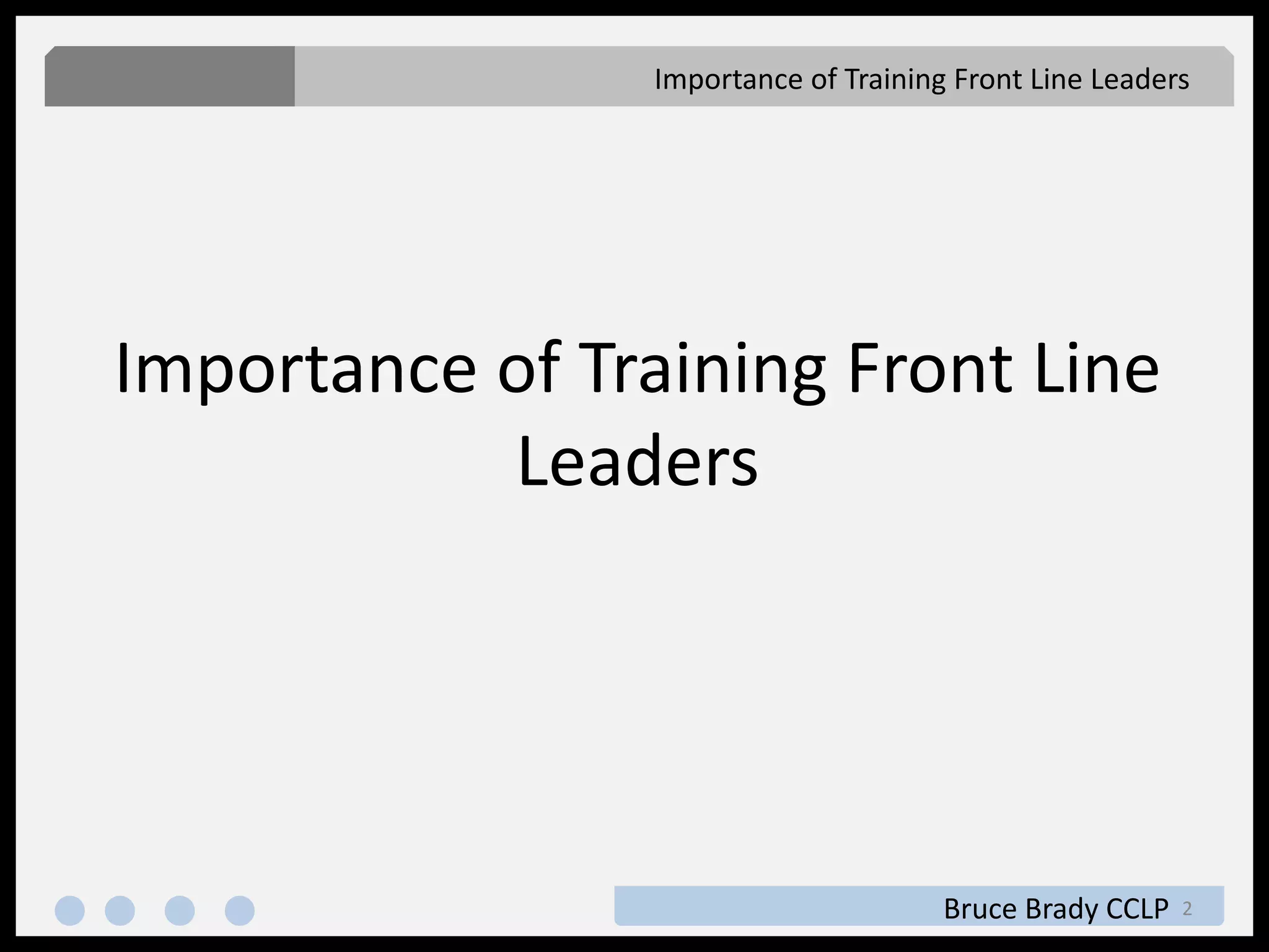 Front line leaders bb_v2 | PPT