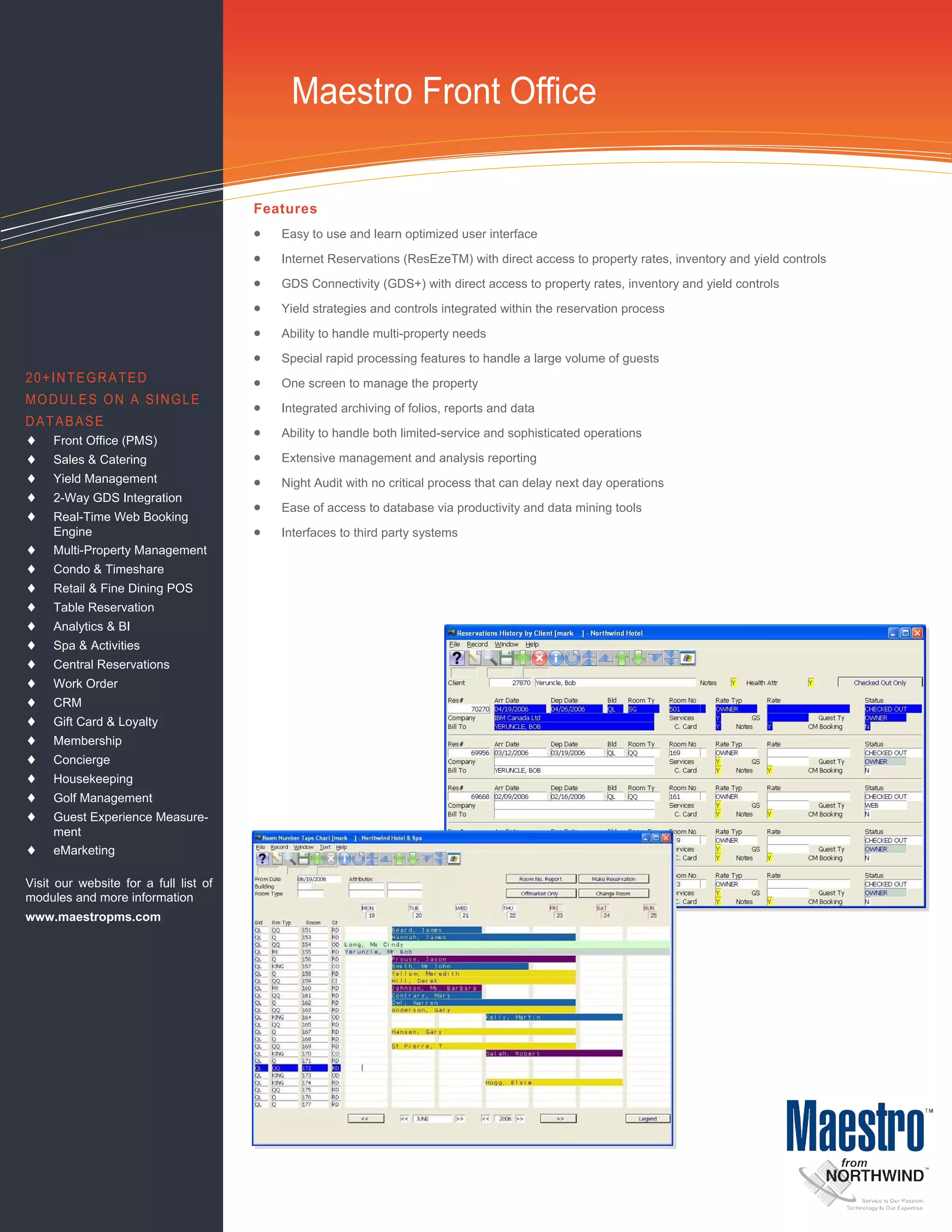 Maestro Front Office | PDF