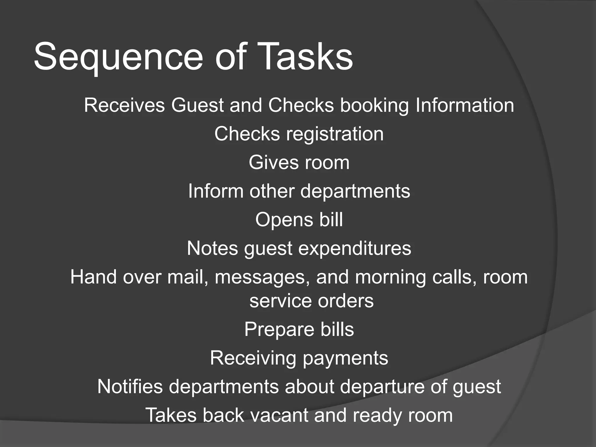 Front office of hotel | PPTX