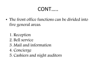 Front office | PPTX
