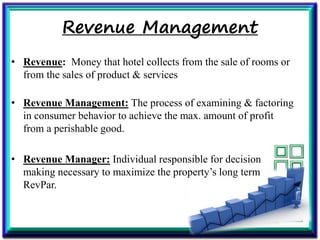 Front office revenue management & it’s application in the hotel | PPTX