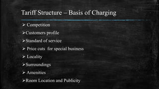 Front Office -Tariff Structure of Hotels | PPTX