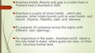Anantara hotel and resort | PPTX