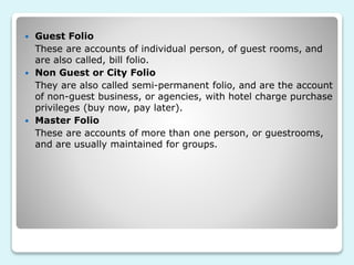 Front office accounting | PPTX