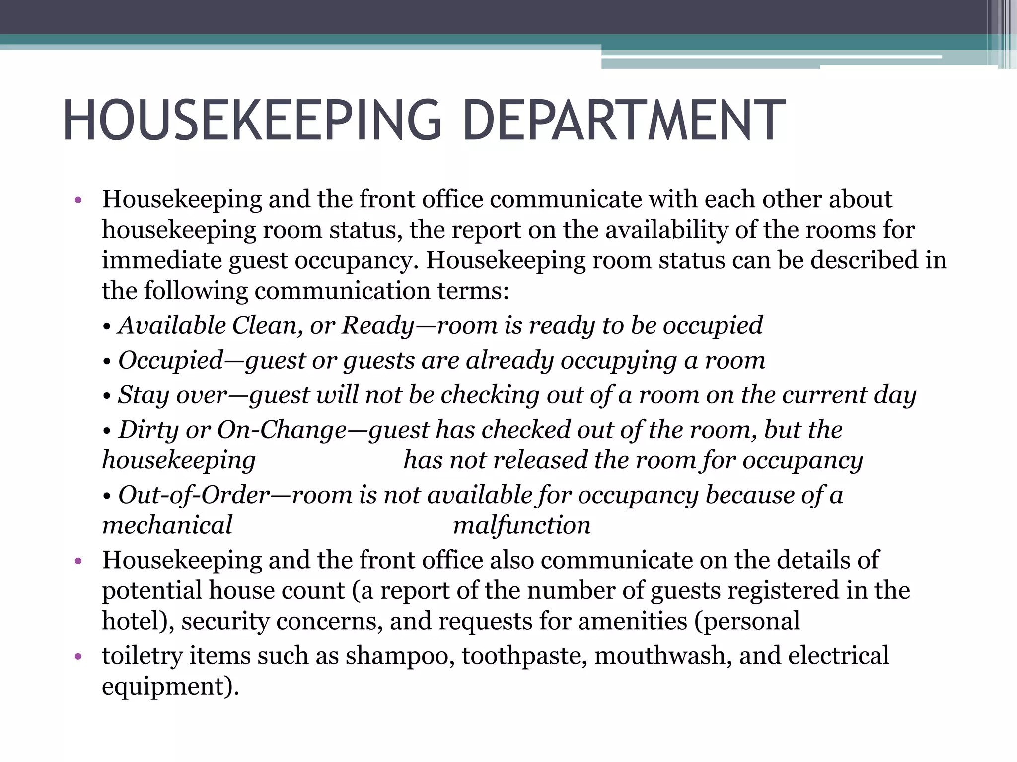 Front office communication | PPTX