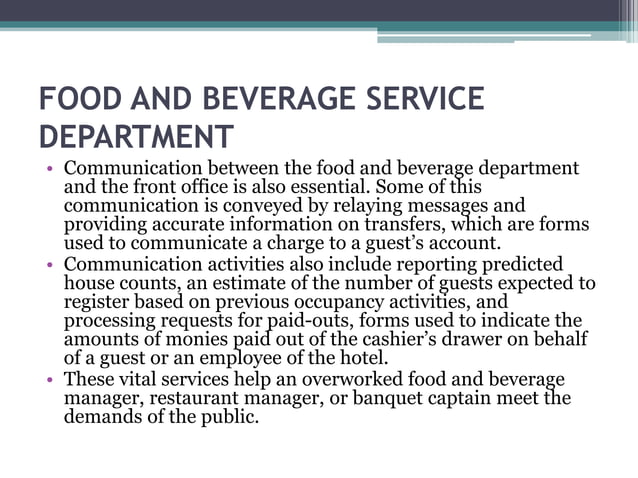 Front office communication | PPTX