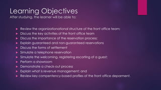 Front office department | PPTX