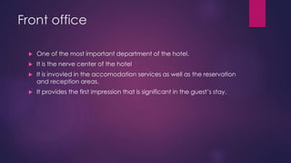Front office department | PPTX