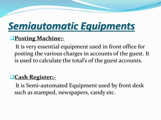Front office Equipments | PPTX