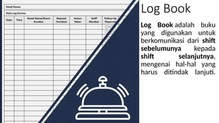 FRONT OFFICE FORM UNTUK OPERASIONAL FRONT OFFICE | PPTX
