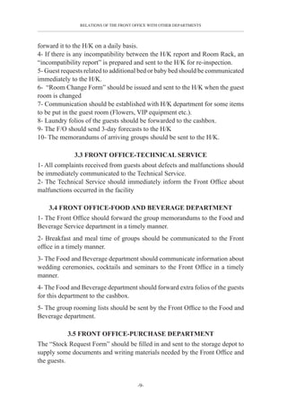 Front office handbook | PDF