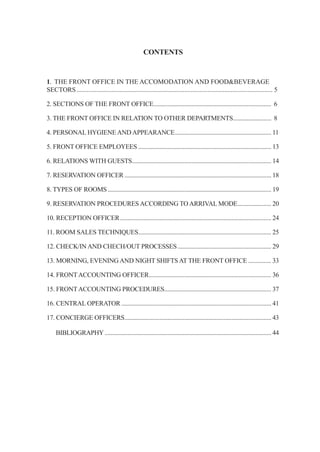 Front office handbook | PDF