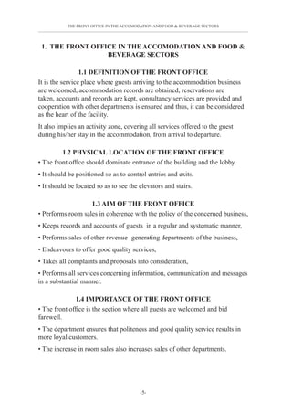 Front office handbook | PDF