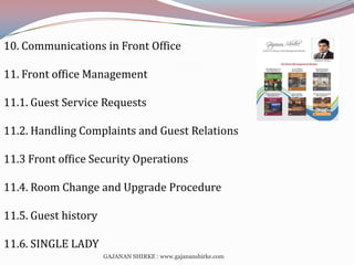 Front office management book | PPSX