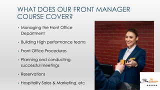 Manage Front Office Operations Course | Distance Learning | PPT