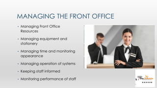 Manage Front Office Operations Course | Distance Learning | PPT