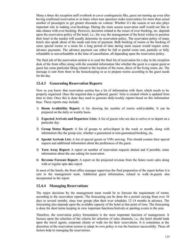 Front office operation(1) | PDF | Hotels and Motels | Travel Type
