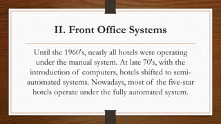 Front office operations | PPTX