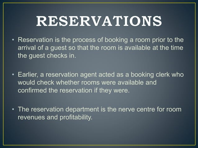 Front office operations | PPT