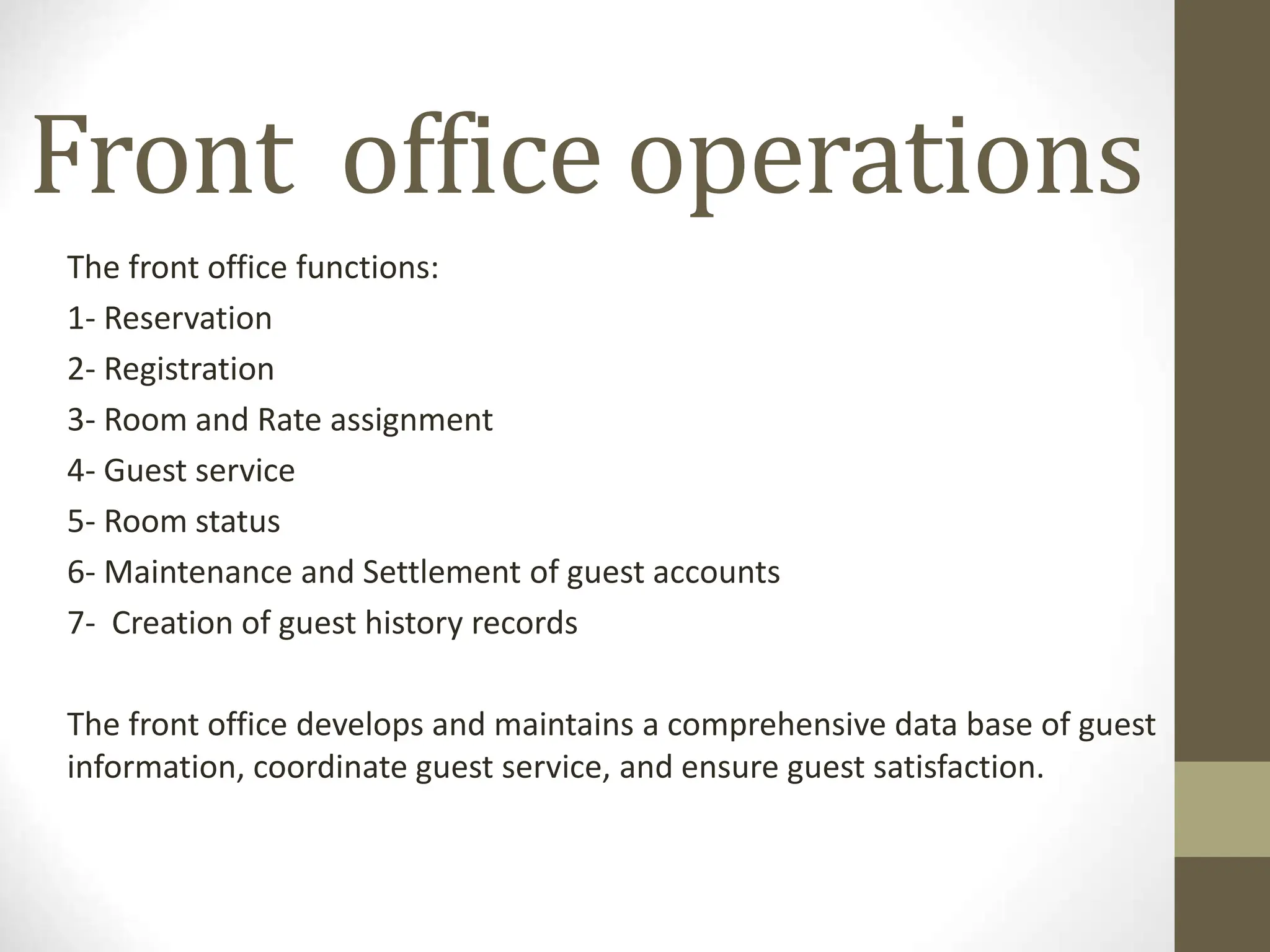 Front office operations presentation 1.ppt