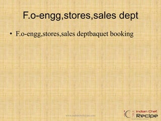 FRONT OFFICE ORGANISATION | PPTX