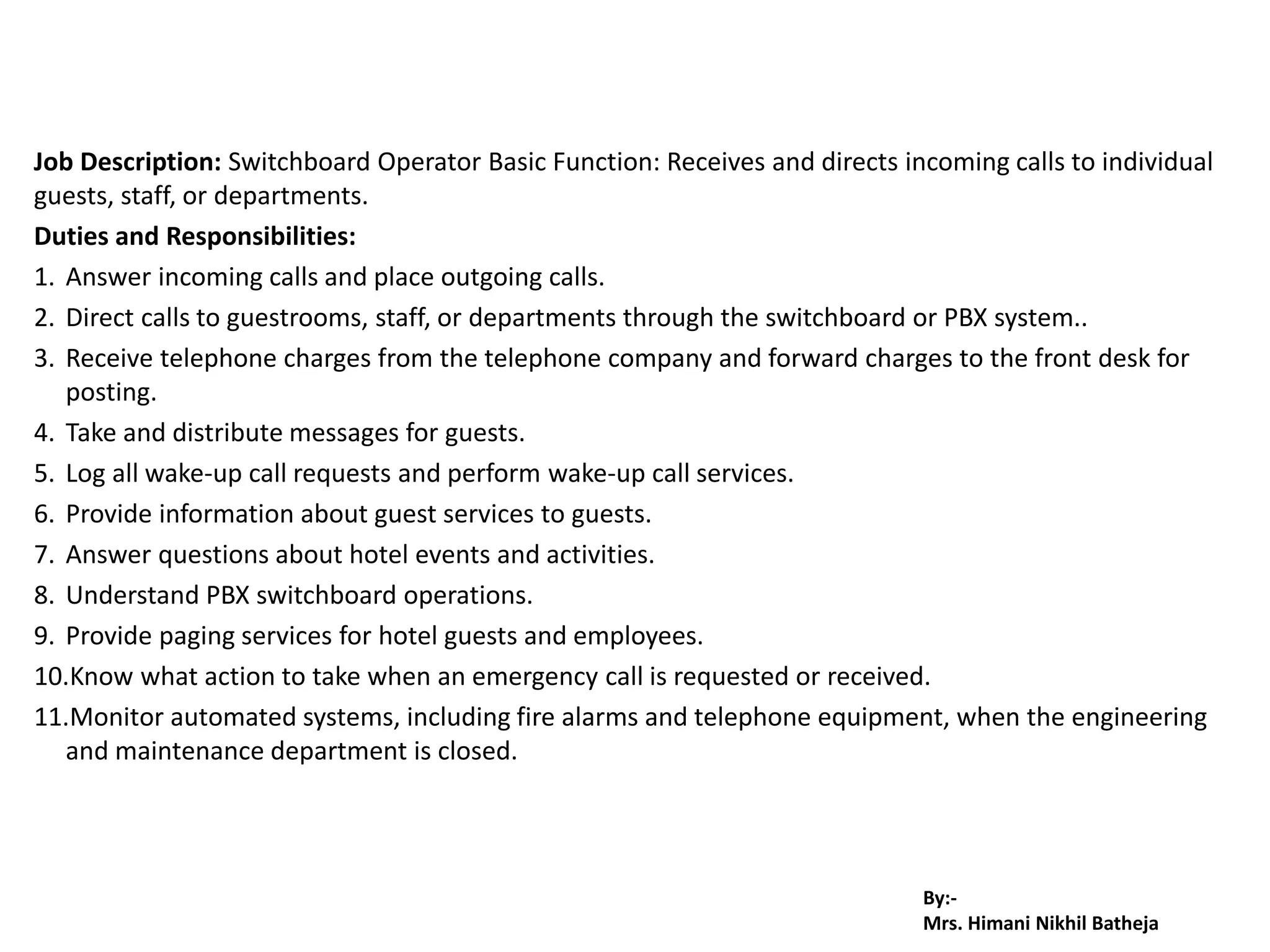 Front office organization | PPTX | Hotels and Motels | Travel Type