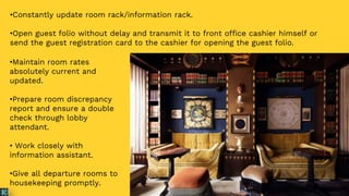 Front Office Organizational Structure | PPTX