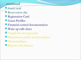 Front office procedures | PPT