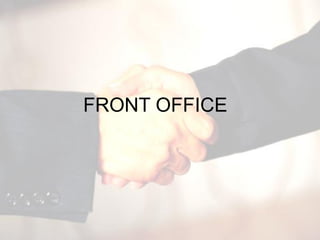 Front Office Roles - organizational chart | PDF