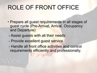 Front Office Roles - organizational chart | PDF