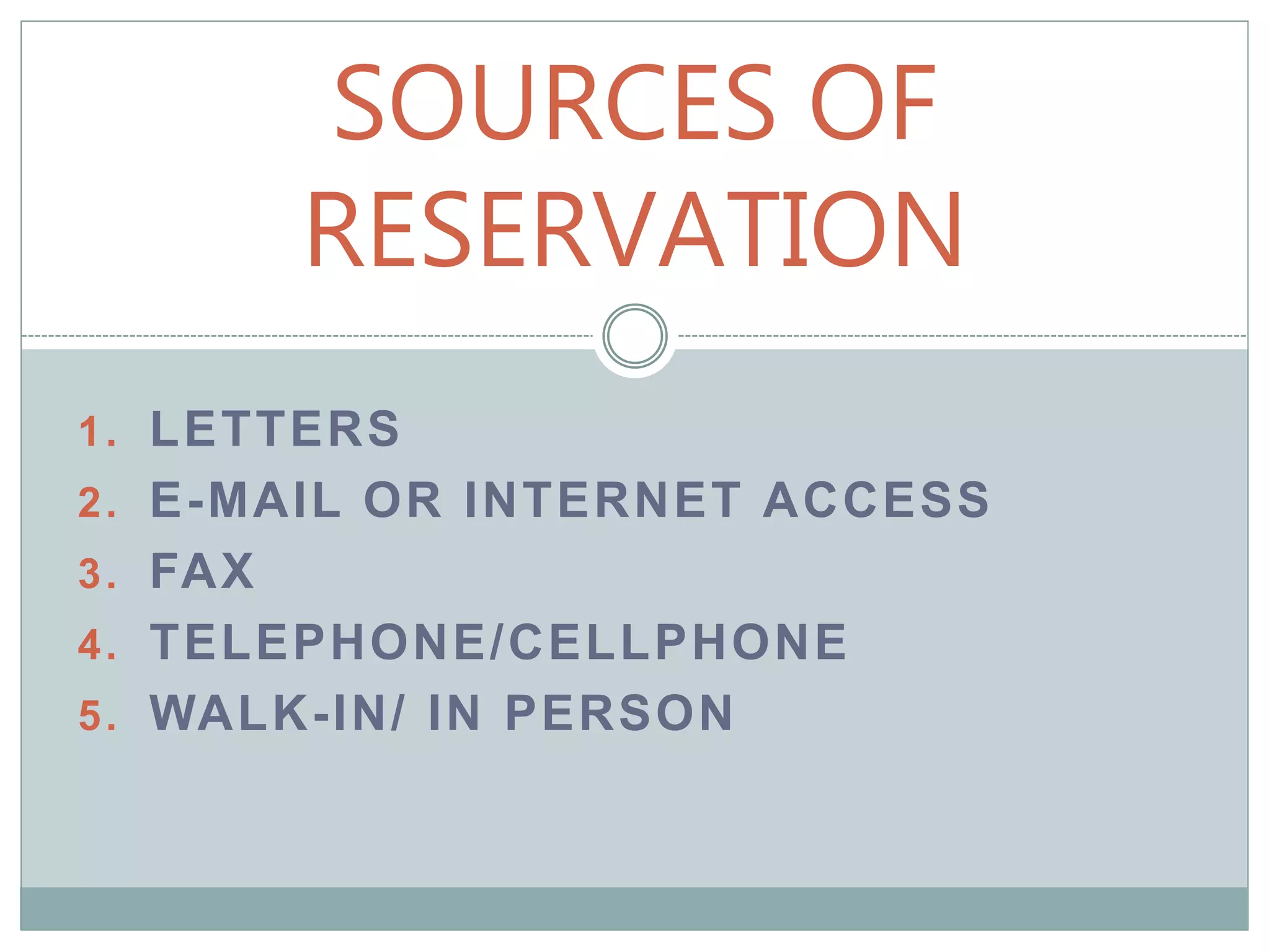FRONT OFFICE SERVICES (Module 4) Receive and Process Reservation.pptx