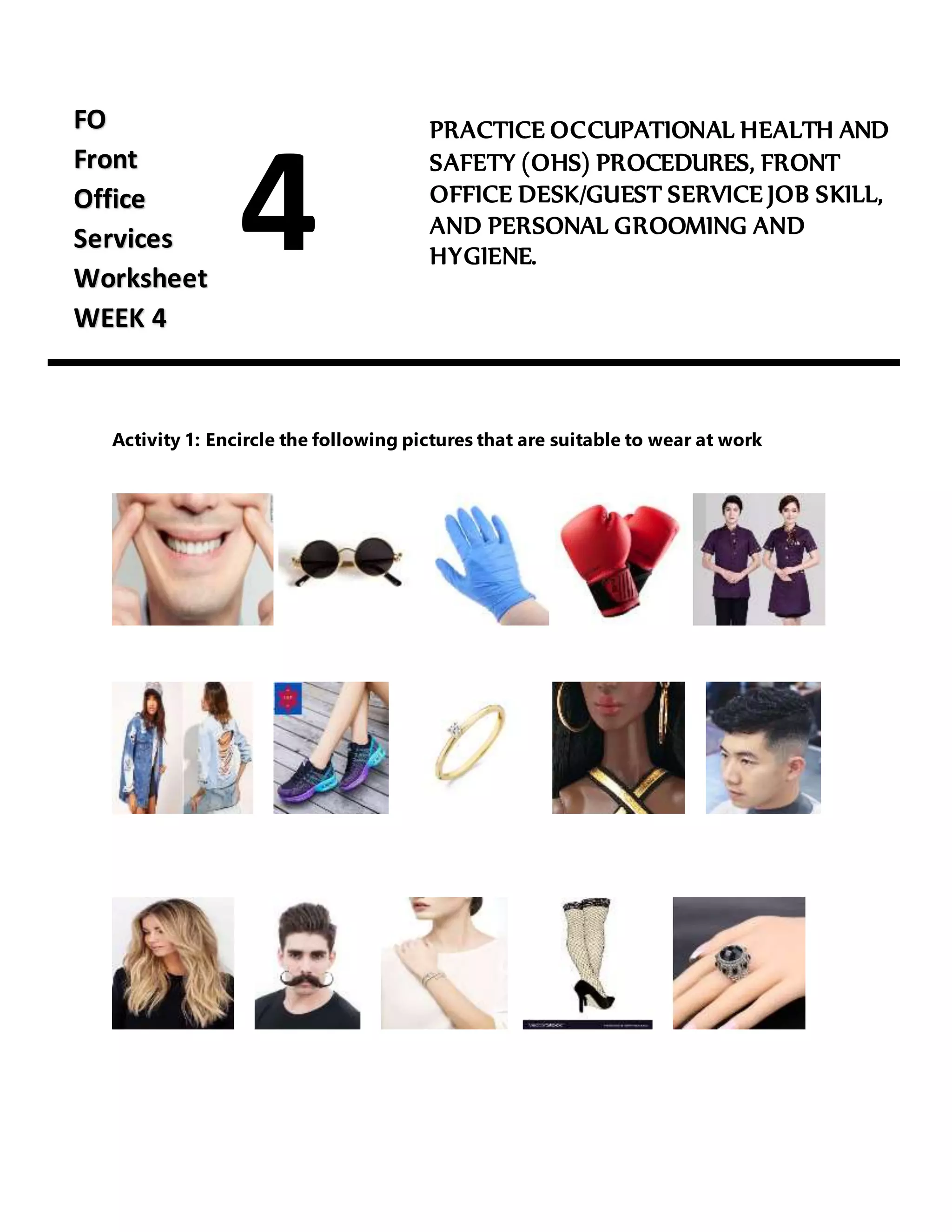 Front office week 1_4 | DOCX