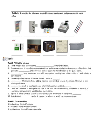 Front office week 1_4 | DOCX