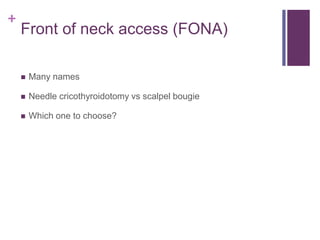 Front of neck access | PPTX