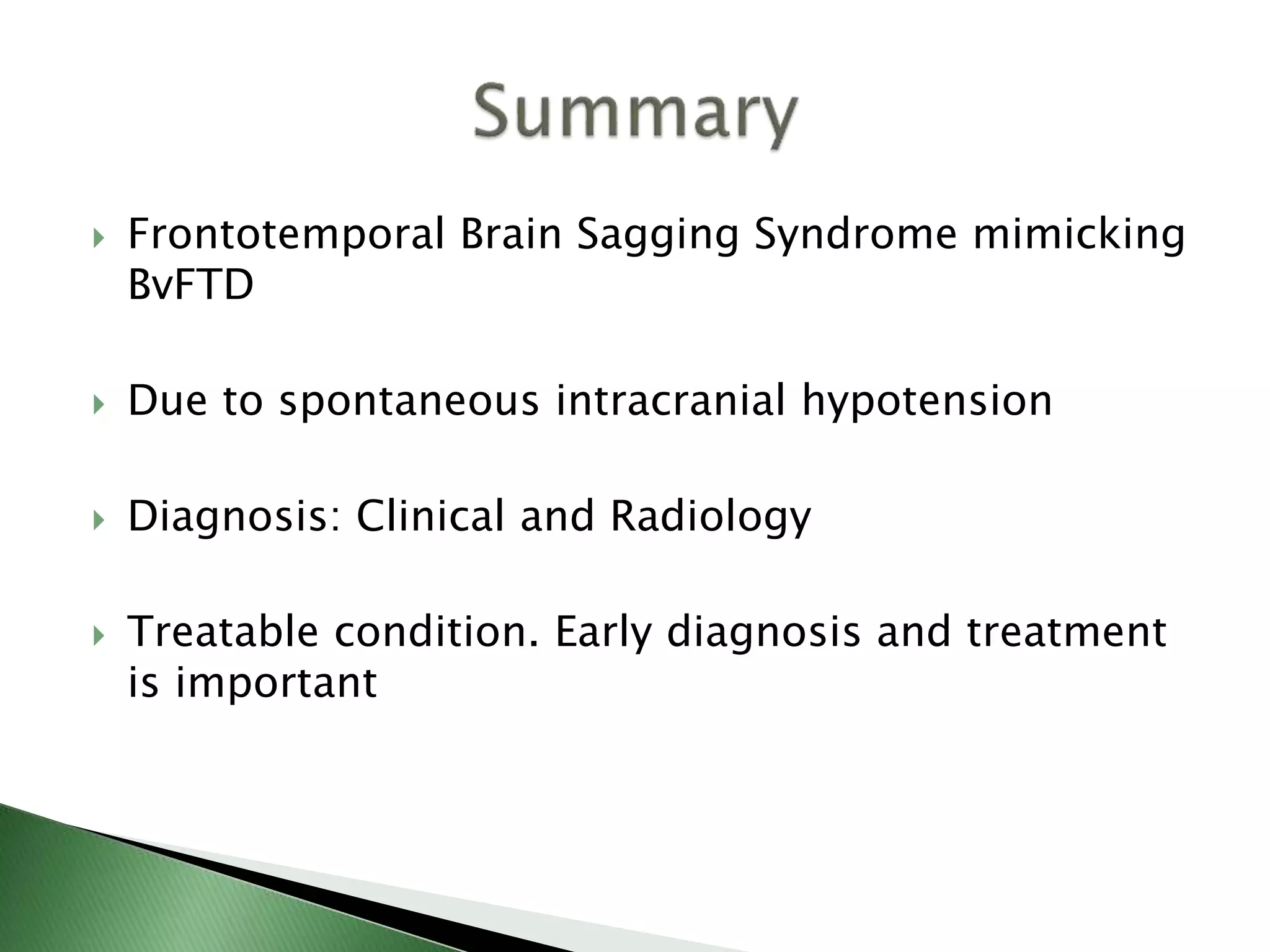 Frontotemporal Brain Sagging Syndrome.pptx