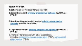 Frontotemporal dementia | PPSX