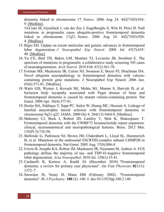 Frontotemporal dementia 2018 | PDF
