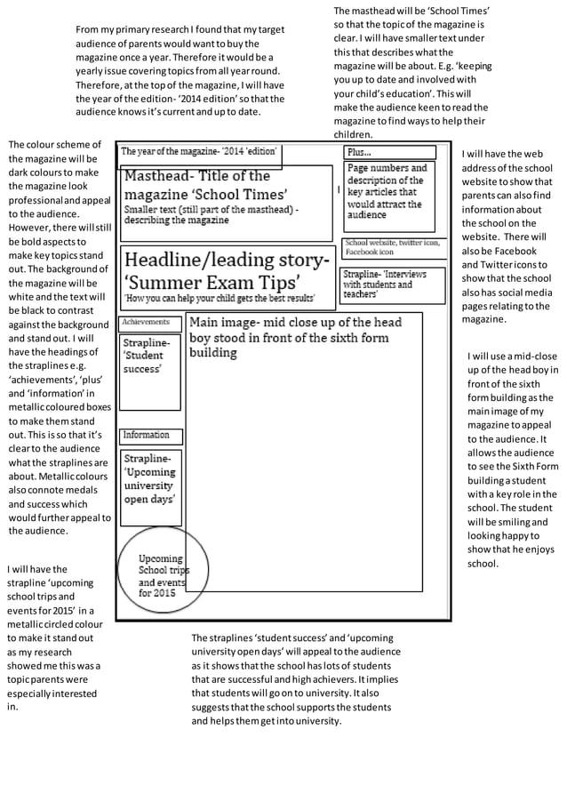 Preliminary Task- School magazine front cover design | PDF